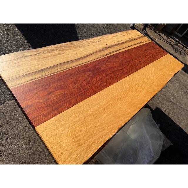 4-1218 長ウスン）銘木 完成品 テーブル脚2脚付 ブビンガ＋リンバ幅870位 杢 無垢板一枚板 カウンター材天板耳付板 : 4-1218 : 材木てっちゃん - 通販 - Yahoo ...