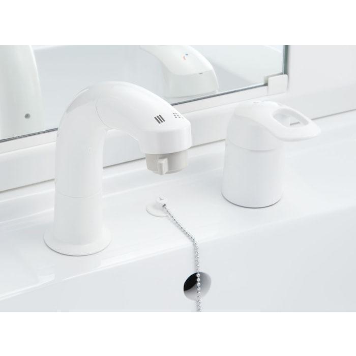 LIXIL LIXIL（リクシル）：洗面化粧台 一面鏡 間口750mm（化粧台本体[下段]：PV1N-755SY/VP1H ミラーキャビネット[上段]：MPV1-751YJ 色：ホワイト）一般 ...