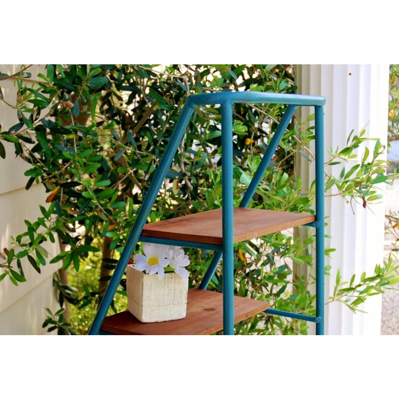 ガーデニング雑貨 ガーデンラック プランターラック 友膳 ポットジョワイユーラダー BL ディスプレイラック 飾り棚 ゆうぜん シェルフ ガーデンチェアー : zakka OLIVE ヤフー店 ...