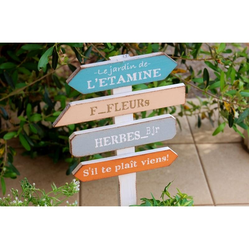 ガーデニング雑貨 ガーデンピック 友膳 サインピック 木製看板 エタミンピック BL レトロ 夏色 庭飾り 木製 ゆうぜん ガーデン雑貨 オブジェ ガーデニングピック : zakka ...