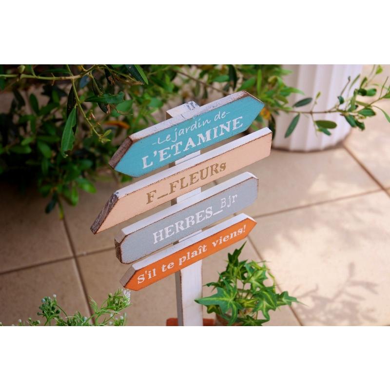 ガーデニング雑貨 ガーデンピック 友膳 サインピック 木製看板 エタミンピック BL レトロ 夏色 庭飾り 木製 ゆうぜん ガーデン雑貨 オブジェ ガーデニングピック : zakka ...