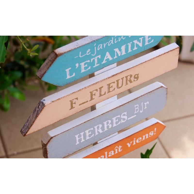 ガーデニング雑貨 ガーデンピック 友膳 サインピック 木製看板 エタミンピック BL レトロ 夏色 庭飾り 木製 ゆうぜん ガーデン雑貨 オブジェ ガーデニングピック : zakka ...