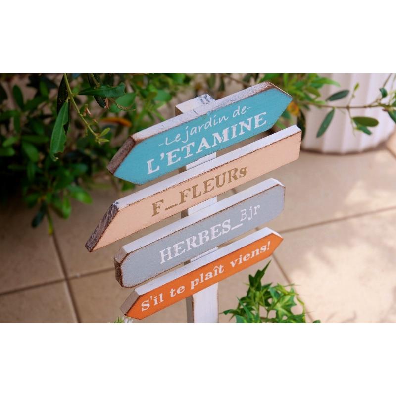 ガーデニング雑貨 ガーデンピック 友膳 サインピック 木製看板 エタミンピック BL レトロ 夏色 庭飾り 木製 ゆうぜん ガーデン雑貨 オブジェ ガーデニングピック : zakka ...