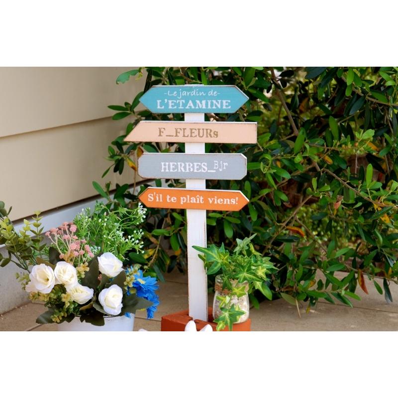 ガーデニング雑貨 ガーデンピック 友膳 サインピック 木製看板 エタミンピック BL レトロ 夏色 庭飾り 木製 ゆうぜん ガーデン雑貨 オブジェ ガーデニングピック : zakka ...