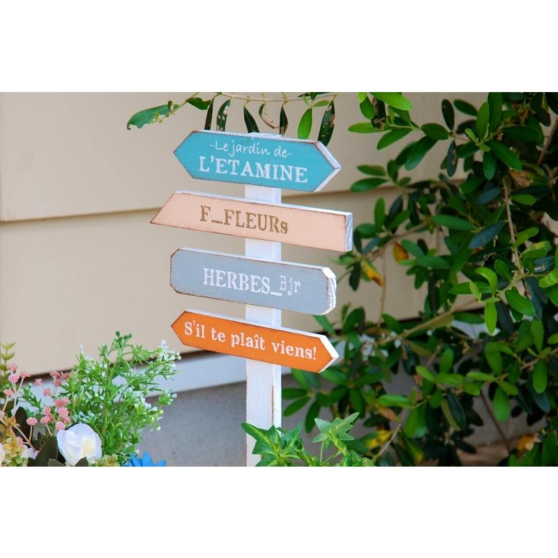 ガーデニング雑貨 ガーデンピック 友膳 サインピック 木製看板 エタミンピック BL レトロ 夏色 庭飾り 木製 ゆうぜん ガーデン雑貨 オブジェ ガーデニングピック : zakka ...