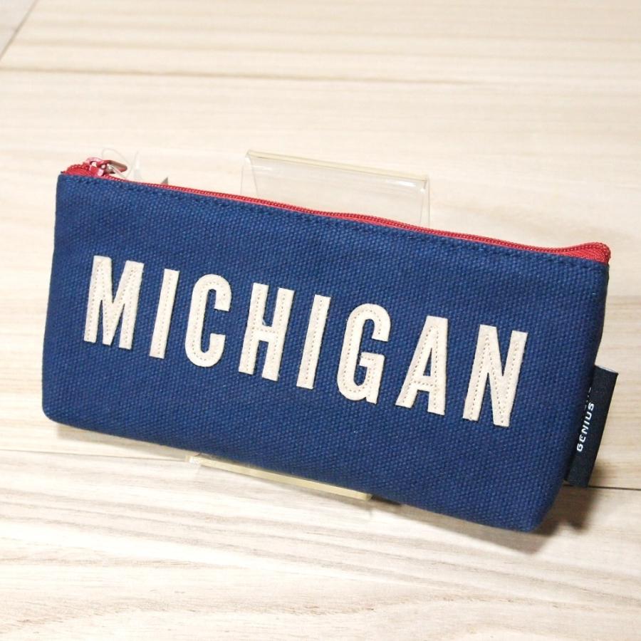 フラットタイプ ペンポーチ カレッジ（ミツガン/ネイビー）99437/筆箱 ポーチ 帆布 チェック 4.22.5 : 雑貨のぱんぷきん ...