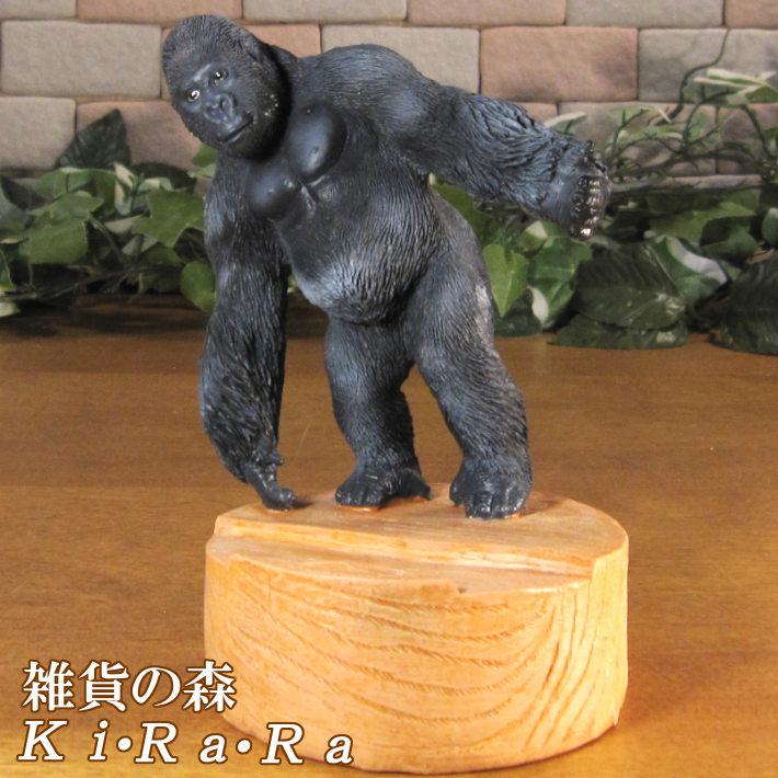 置物 動物 可愛い 動物の置物 ゴリラ スマホスタンド Bタイプ オブジェ 店舗 カウンター デスク : 雑貨の森 Ki・Ra・Ra Yahoo!店 - 通販 - Yahoo!ショッピング