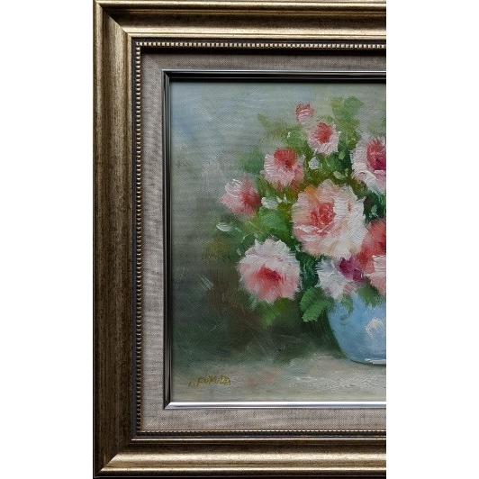 絵画 油絵 F6サイズ(6号) 福田忠夫 花(バラ) : ざっか菜の花 絵画 油絵 F6サイズ(6号) 福田忠夫 花(バラ) : ざっか菜の花
