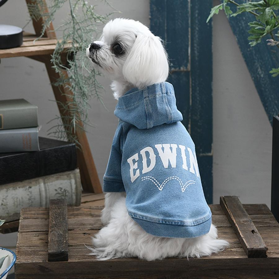EDWIN 犬 服 犬服 ペット服 ドッグウェア 犬の服 パーカー | エドウイン エドウィン デニムライクロゴパーカー フーディ 23a : 雑貨ネットオンラインYahoo!店 - 通販 ...