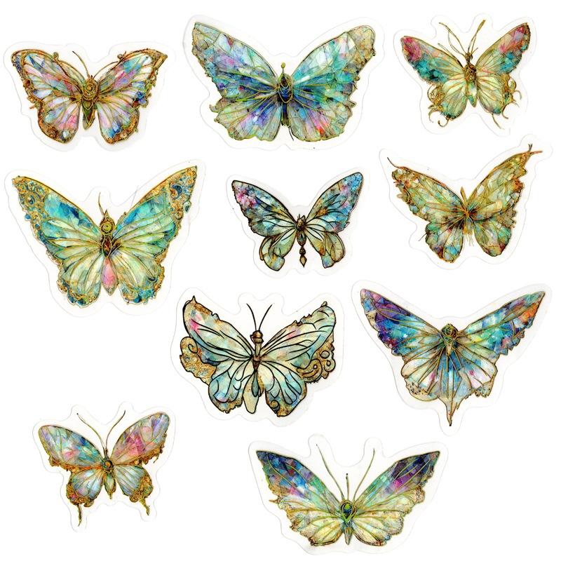 箔押し加工シール バタフライシリーズ 20枚セット PET素材 : mmk06g050 : 雑貨ロビン ヤフー店 - 通販 - Yahoo!ショッピング