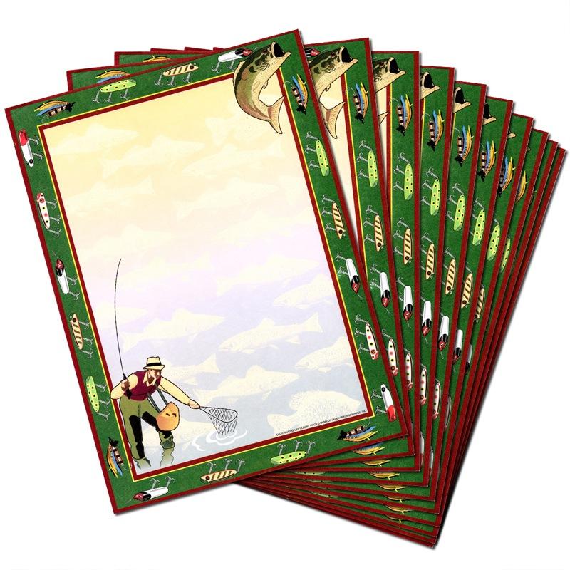 Paper Moon Graphics 便箋20枚セット （釣り人とルアー）レトロ : 雑貨ロビン ヤフー店 - 通販 - Yahoo!ショッピング