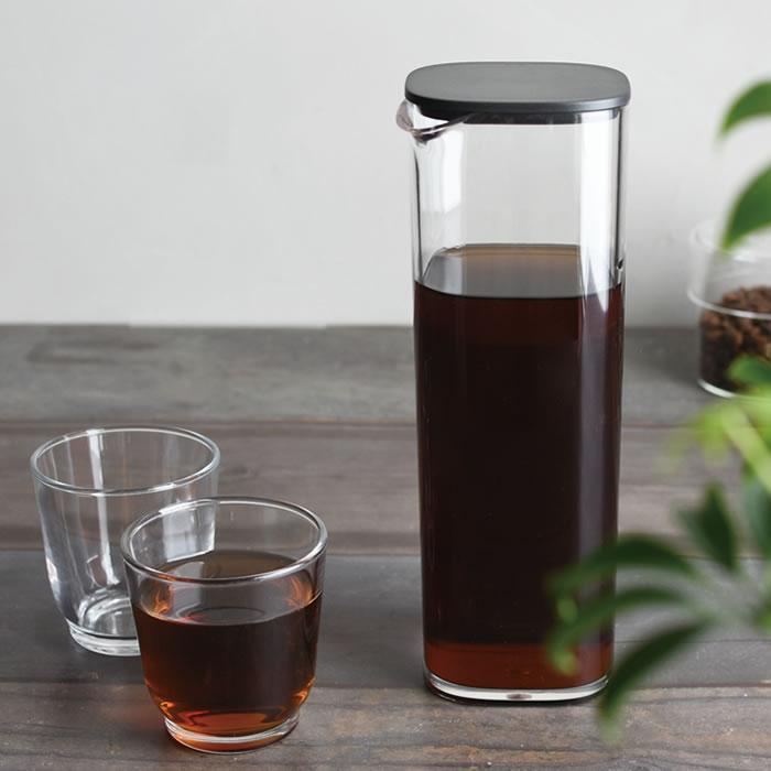 KINTO キントー OVA ウォーターカラフェ 1L 冷水筒 耐熱 ピッチャー 1リットル カラフェ シンプル 冷水ポット 麦茶ポット おしゃれ 縦置き 食洗機対応 スリム :230344 ...