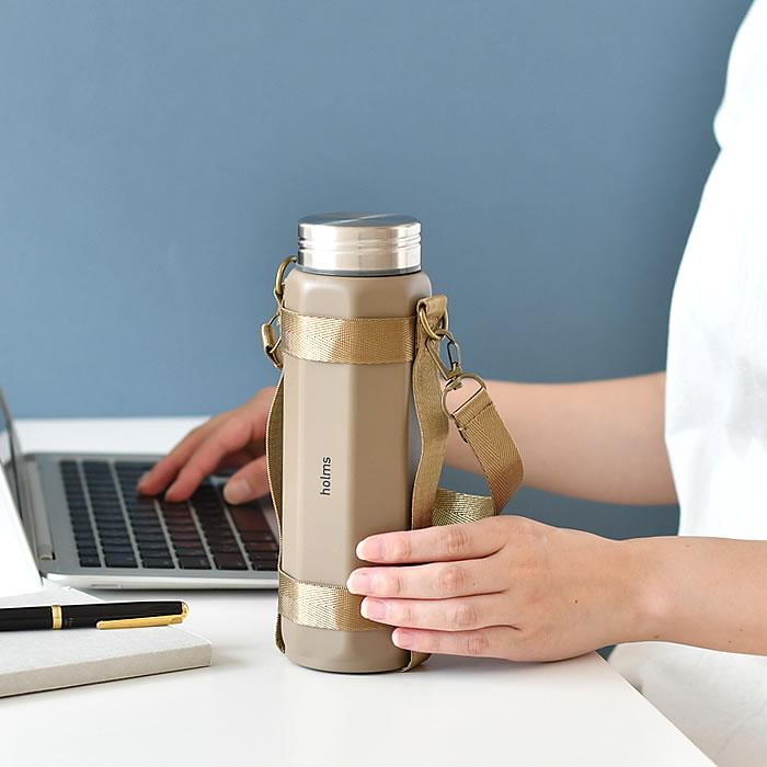 CB JAPAN 水筒 おしゃれ holms オクタボトル 460 ステンレスボトル 直飲み 460ml ホルダー 女性 マイボトル 保冷 保温 持ち運び 持ち歩き マグボトル タンブラー ...