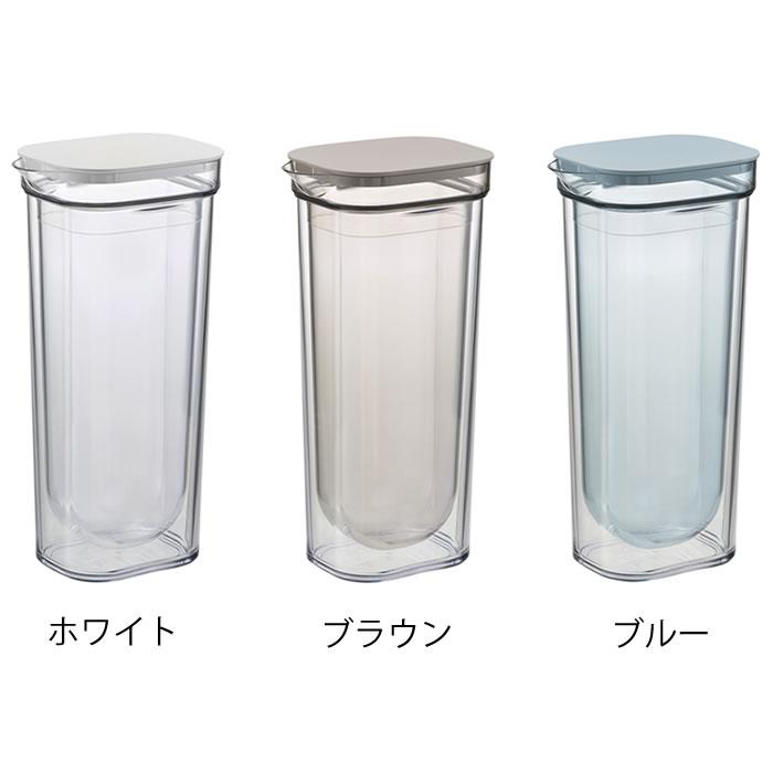 リッチェル カラフェ おしゃれ Richell ダブルウォールカラフェ 1L ピッチャー 冷水筒 麦茶ポット シンプル パッキンレス 飲み物 ホワイト : 雑貨ショップドットコム - 通販 ...