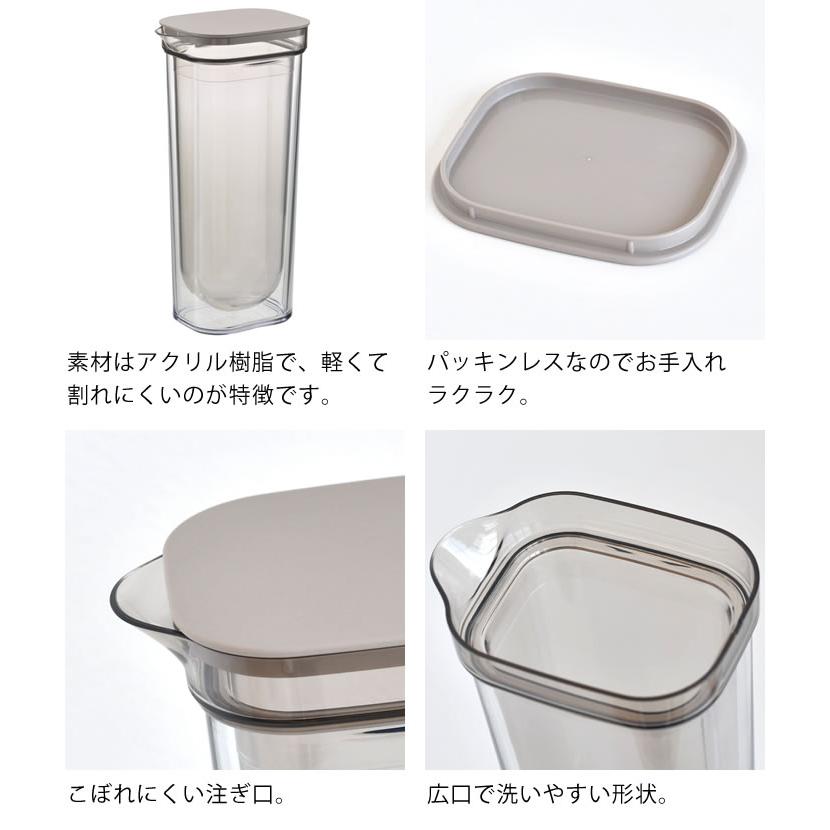 リッチェル カラフェ おしゃれ Richell ダブルウォールカラフェ 1L ピッチャー 冷水筒 麦茶ポット シンプル パッキンレス 飲み物 ホワイト : 雑貨ショップドットコム - 通販 ...