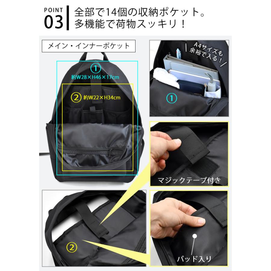 バックパック レディース リュック 通学 通勤 ウォータープルーフ デイバックパック K286 16.5L Kiu キウ カジュアルリュック リュック 軽量 旅行 黒 シンプル ...
