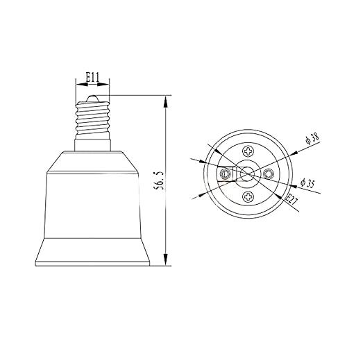 E11口金変換 アダプタ E11 → E26 へ 電球ソケット の 口金 E27 変換 ソケットアダプター 5個 : 雑貨Victor - 通販 - Yahoo!ショッピング