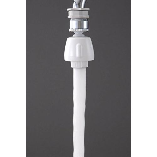 SANEI キッチンシャワー 節水35% 首ふり360度回転式 ストレート・シャワ切替式 アダプター付 PM254 ホワイト : 雑貨Victor - 通販 - Yahoo!ショッピング