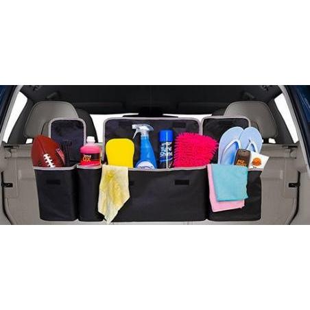 折畳み式 収納ボックス フタ付き 車載用 後部座席取付 トランクボックス 収納 レジャー 車中泊 DAR-CARBOX2【送料無料・一部地域 ...