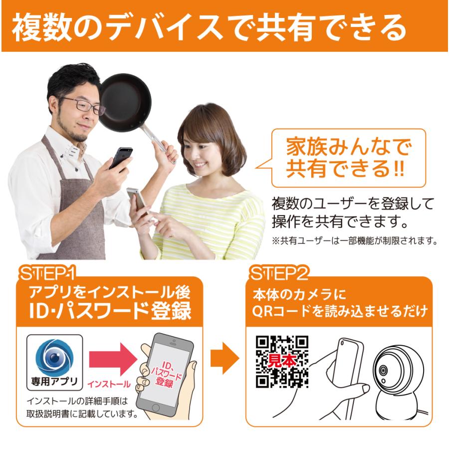 IPカメラ H264 スマホ 無線 監視カメラ モニタリング ライブ映像 ズーム 写真 動画 子供 ペット 介護 自宅 防犯 lin ...