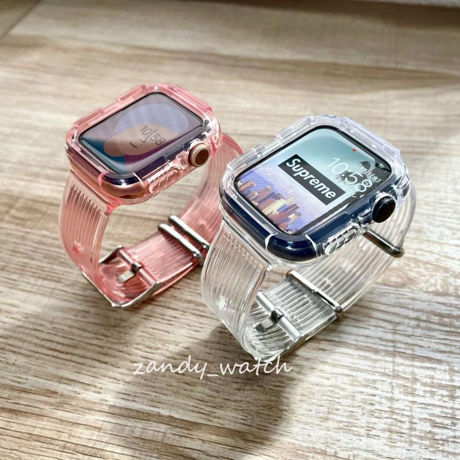 アップルウォッチ バンド クリア ベルト 一体式バンド Apple アップルウォッチ バンド クリア ベルト 一体式バンド Apple