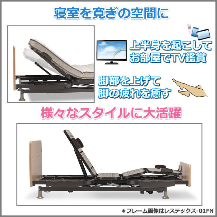フランスベッド 電動リクライニングベッド レステックス-01FN マットレスRX-STD-EX付き シングル【送料・開梱設置無料】 3モーター 電動ベッド 非課税 : ベッド・マットレス専門店 ...