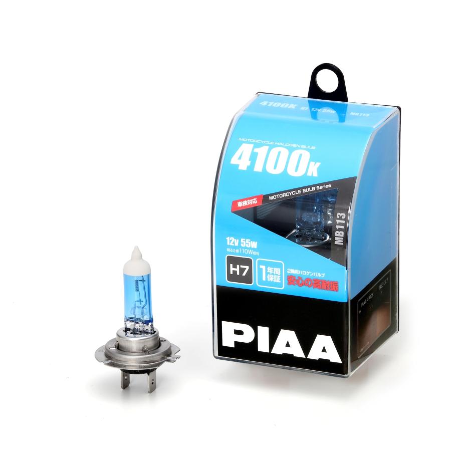 PIAA バイク用ヘッドライトバルブ ハロゲン 4100K 明るさ感110W相当 H7 高耐震性能20G 1個入 MB113 : ZAYON - 通販 - Yahoo!ショッピング