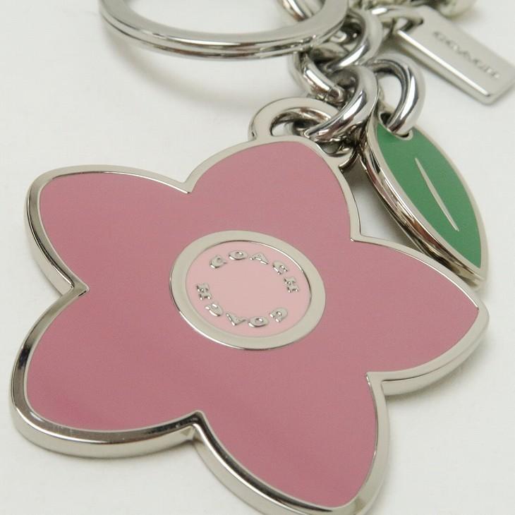 COACH（コーチ） 【並行輸入品】コーチ キーホルダー レディース キーリング バッグチャーム 花 桜 ピンク 91481SVRO ネコポス ...