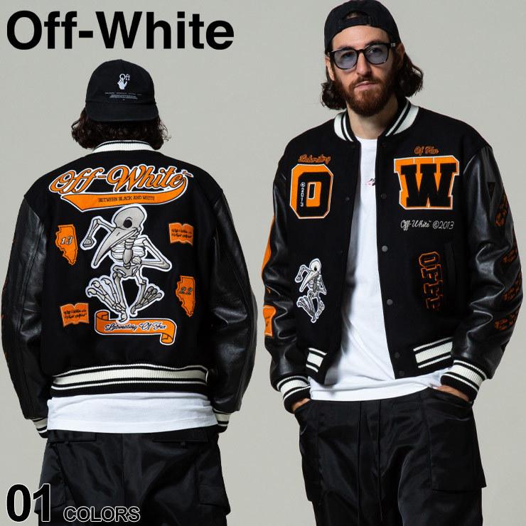 off white OFF-WHITE オフホワイト レザー ウール メルトン off white OFF-WHITE オフホワイト レザー ウール メルトン