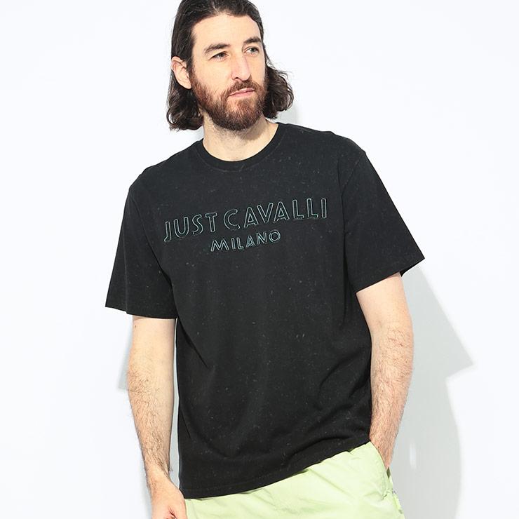 Just cavalli (ジャスト カヴァリ) ロゴステッチ クルーネック 半袖 Tシャツ JC78OAHA03 : ゼンオンライン - 通販 - Yahoo!ショッピング