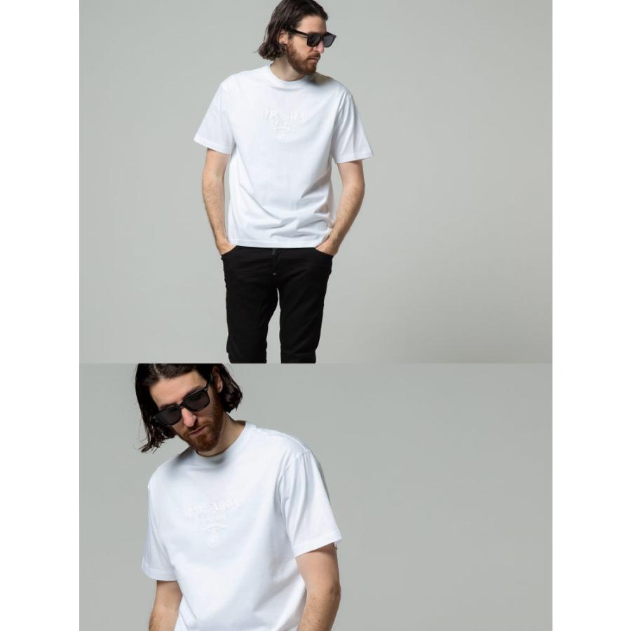 PRADA プラダ メンズ Tシャツ サガラロゴ クルーネック 半袖 PRADA プラダ メンズ Tシャツ サガラロゴ クルーネック 半袖