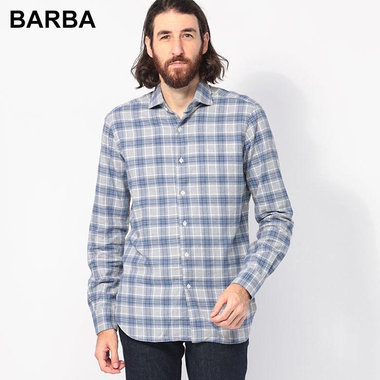 BARBA バルバ コットン チェック柄 長袖 シャツ メンズ BAR144124 : ゼンオンライン - 通販 - Yahoo!ショッピング