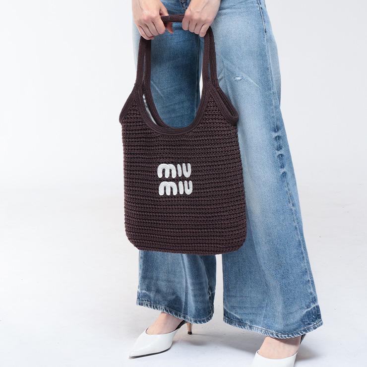 miu ミュウミュウ MIU アイビー ラフィアエフェクトウーブン トートバッグ MIU5BG231ACQY : ゼンオンライン - 通販 - Yahoo!ショッピング