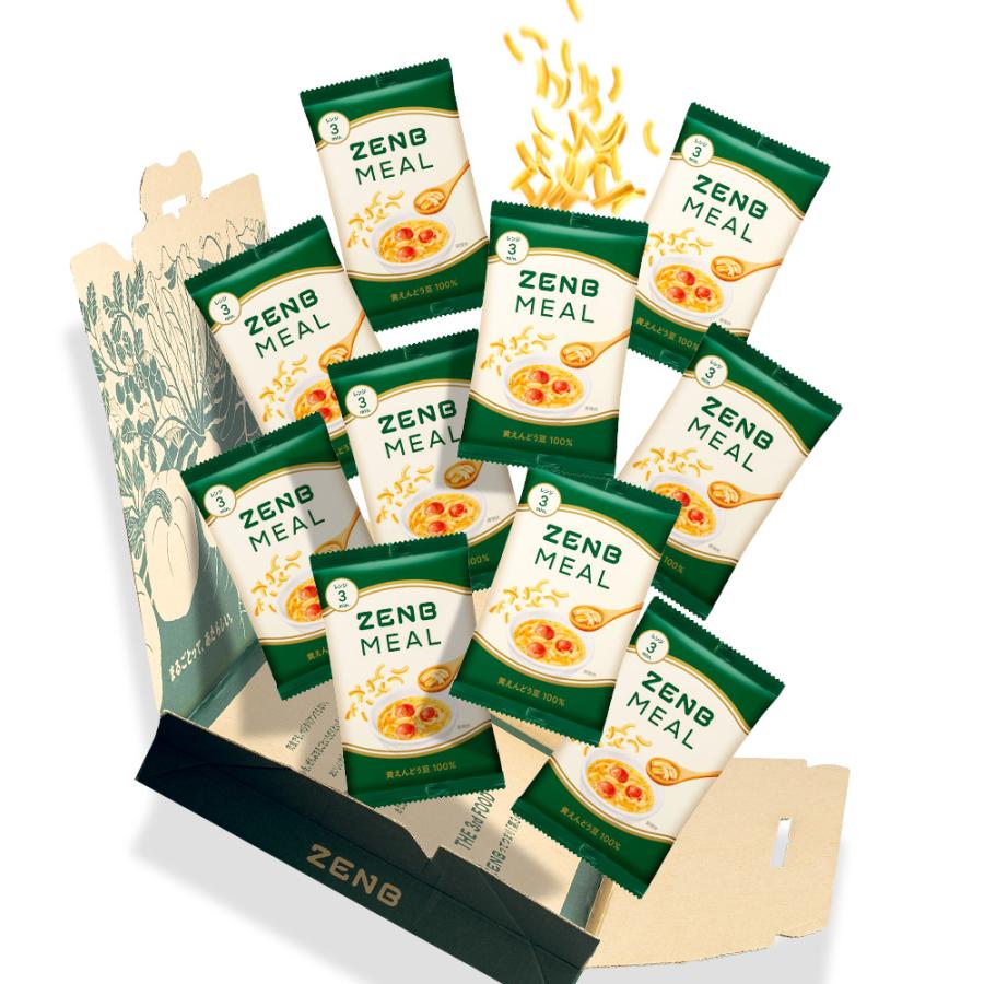 ZENB ゼンブミール 10食 豆100% オートミール 糖質オフ 糖質制限 グルテンフリー グルテンフリー食品 ダイエット 時の栄養補給に ...