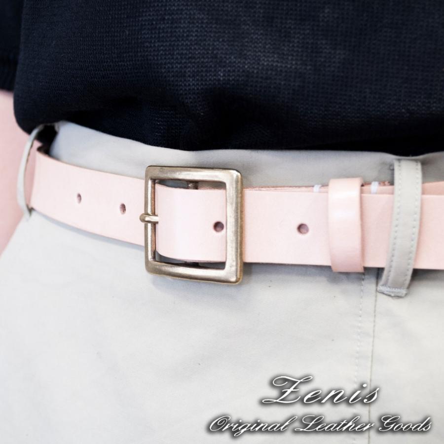 ベルト 2.5cm幅 ヌメ革 サドルレザー 日本製 栃木レザー メンズ レディース 男女兼用 シンプルなデザインで高級感 レザー ベルトZenis ゼニス N-0160 : Zenis ...