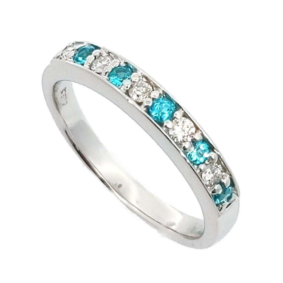 K18WG パライバトルマリン×ダイヤモンド リング : rc-it35g8zkgk2o-gezc : ぜに屋本店ヤフーショッピング店 - 通販 - Yahoo!ショッピング