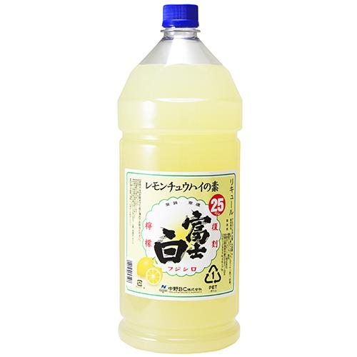 中野BC 富士白レモンチュウハイの素 4Lペットボトル 4000ml×4本 中野BC 富士白レモンチュウハイの素 4Lペットボトル 4000ml×4本