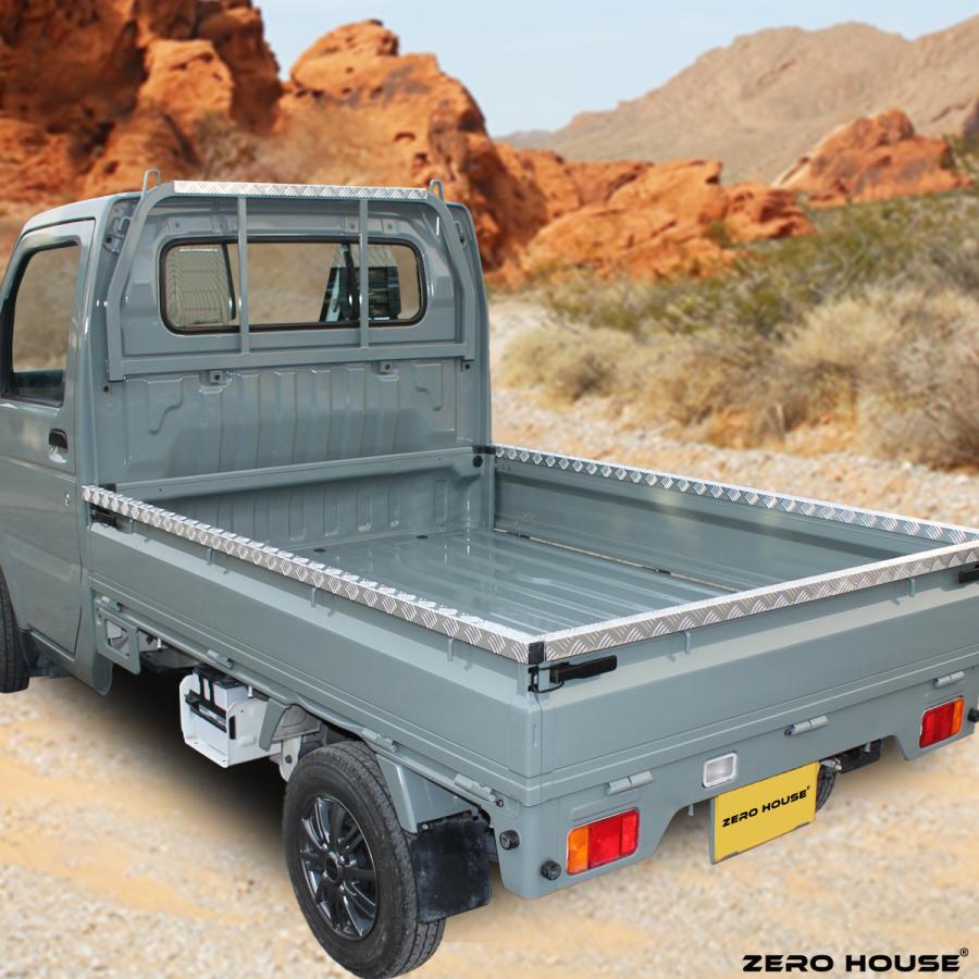 スズキ キャリー DA16T DA52T 軽トラ あおりガード あおりプロテクター あおり保護 ゲート ガード プロテクター ゲート保護 鳥居ガード シルバー ブラック 荷台 : carry ...