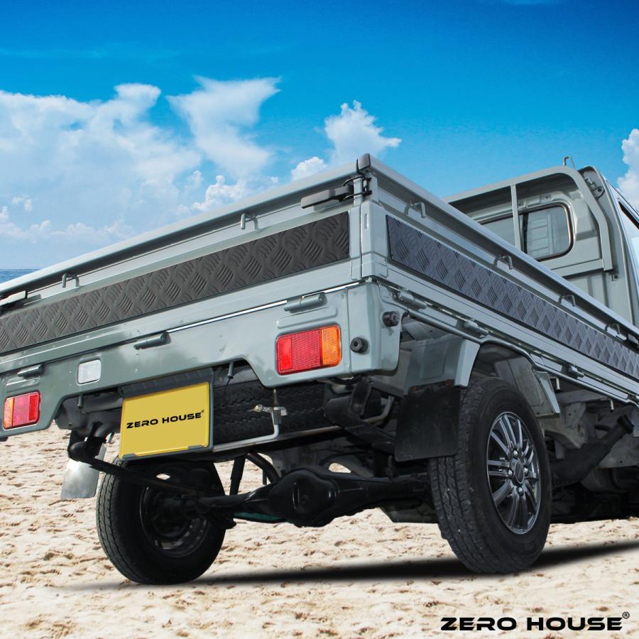 キャリイ スズキ キャリー トラック 軽トラ 標準車 DA16T DA52T あおりガード あおり保護 プロテクター ゲート保護 3点セット シルバー ブラック 木目 : ZERO HOUSE ...
