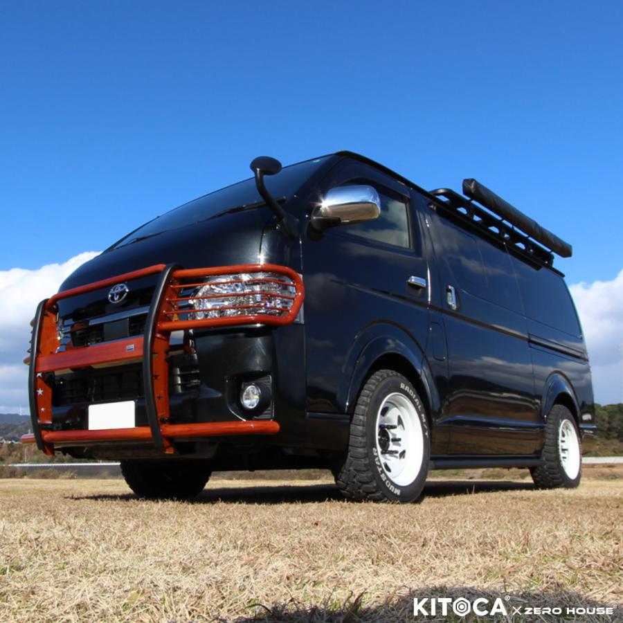 ハイエース バンパーガード 木目 グリルガード カンガルーバー 車検対応 オフロード アウトドア カスタム 200系 標準 ナロー ワイド KITOCA キトカ : ZERO HOUSE ...