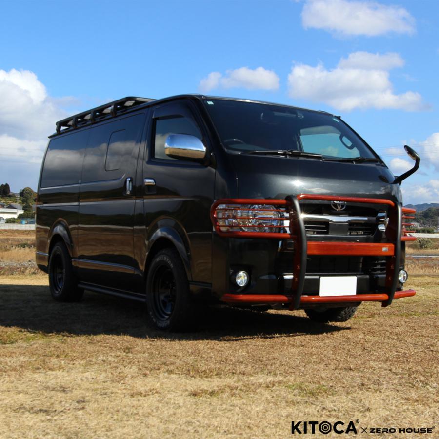 ハイエース バンパーガード 木目 グリルガード カンガルーバー 車検対応 オフロード アウトドア カスタム 200系 標準 ナロー ワイド KITOCA キトカ : ZERO HOUSE ...