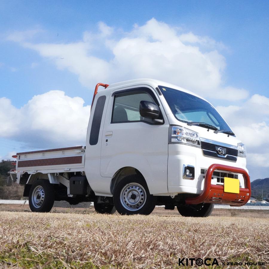 ハイゼット トラック フロント バンパー ガード グリル カンガルーバー ブルバー 木目 S500系 S500P S510P ジャンボ ハイルーフ 車検 車種専用 KITOCA : ZERO ...