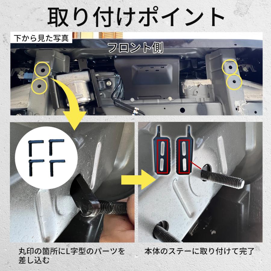 ハイゼット トラック フロント バンパー ガード グリル カンガルーバー ブルバー 木目 S500系 S500P S510P ジャンボ ハイルーフ 車検 車種専用 KITOCA : ZERO ...