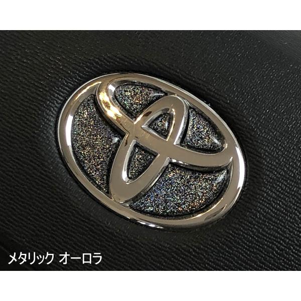 トヨタ ステアリング エンブレムシート メタリックオーロラ SDH-T04 ハンドル用 樹脂盛立体3Dシール ステッカー 取付け簡単 TOYOTA ZEROWIN : ZEROWIN - 通販 ...