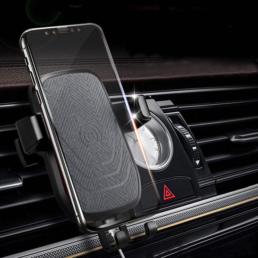 スマホ 充電器 ワイヤレス 車 急速 スマホスタンド 急速充電器 Qi iPhone8 iPhoneX android 置くだけ充電器 エアコン吹き出し口 車載用 _84126 : Kross ...