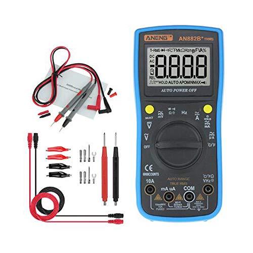 ANENG AN 882 B+TURE RMSデジタルマルチメーターオートNCV AC DCオートLCRボルトメーター温度連続性テスト機-青 ...