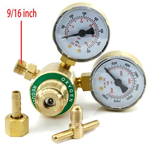 AWLOLWA Oxygen Acetylene Regulator set CGA 540 and CGA 200 Inlet ...
