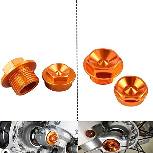 NICECNC Orange Front Axle Lock Nut Bolts Screw M 20 XP 1.5&Front Wheel ...