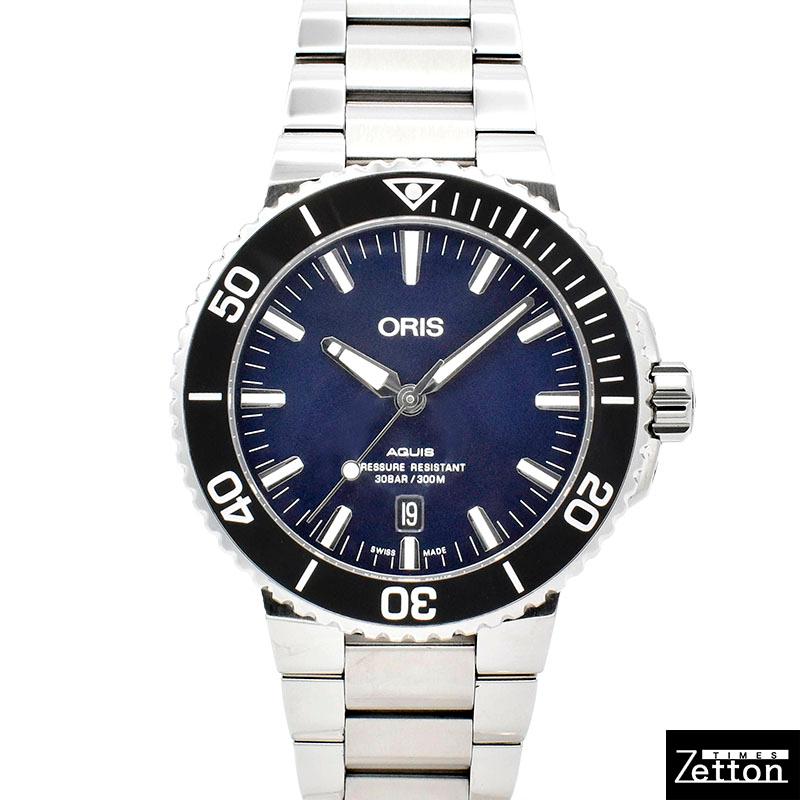 オリス ORIS アクイス デイト 733 7730 4135M 43.5mm ブルー USED 中古 : ブランドウォッチ専門店Zetton - 通販 - Yahoo!ショッピング