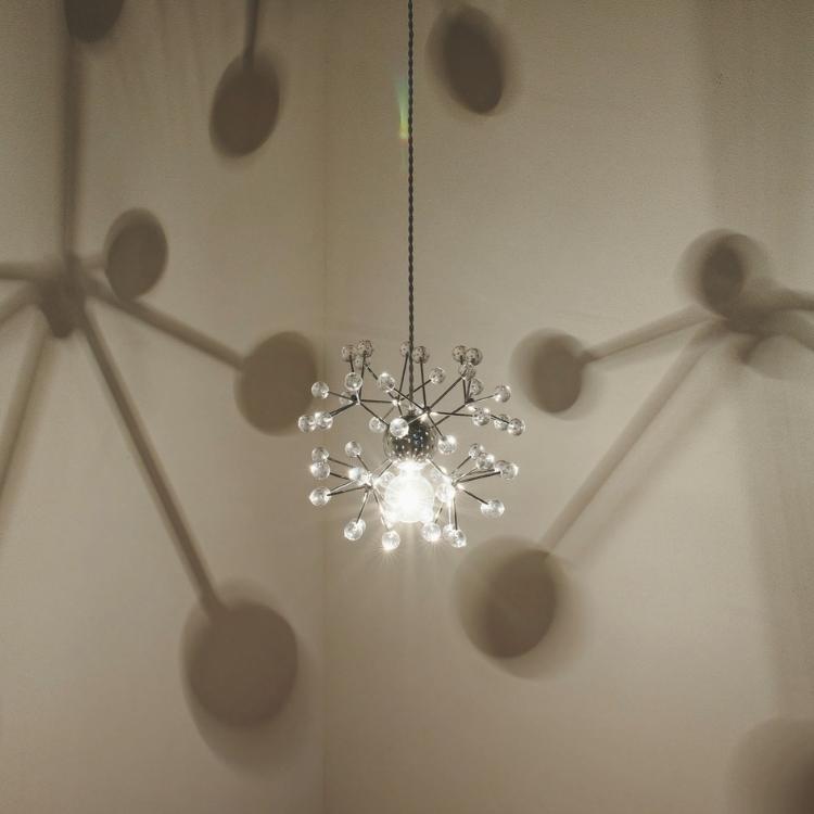 INTERFORM（インターフォルム） シーリングライト おしゃれ 北欧 かわいい エレガント キラキラ ボタニカル クリア LED対応 シャンデリア INTERFORM 1灯 キピナ ...